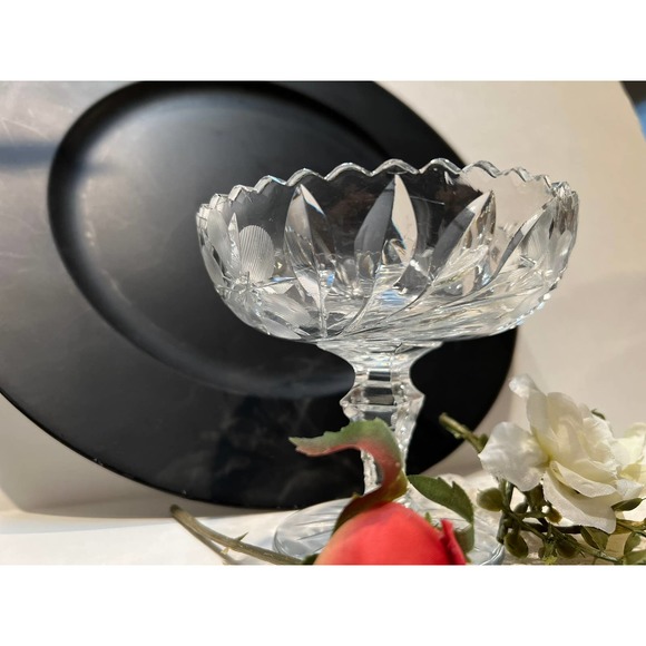 AmericanBrilliantPeriod | Accents | 92s Crystal Compote Lead Crystal ...